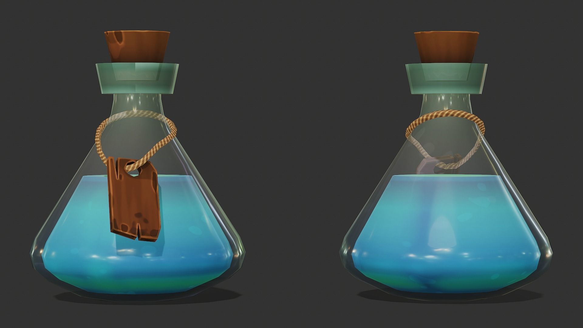 3D model Stylized Potion Bottle 01 - PBR Game Ready VR / AR / low-poly ...