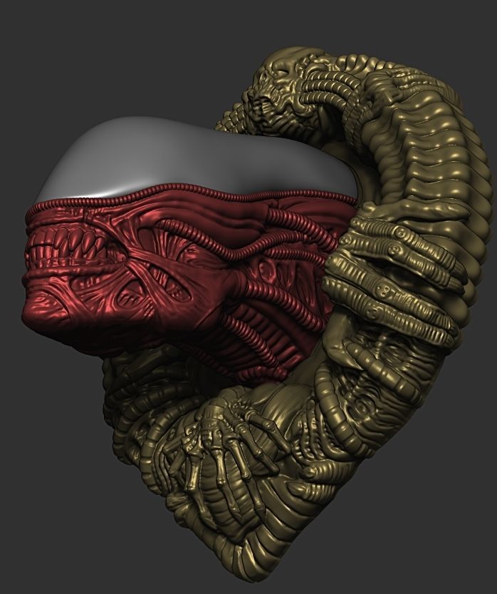 Alien Xenomorph big chap Wall Art Hanger for 3D Print 3D model 3D ...