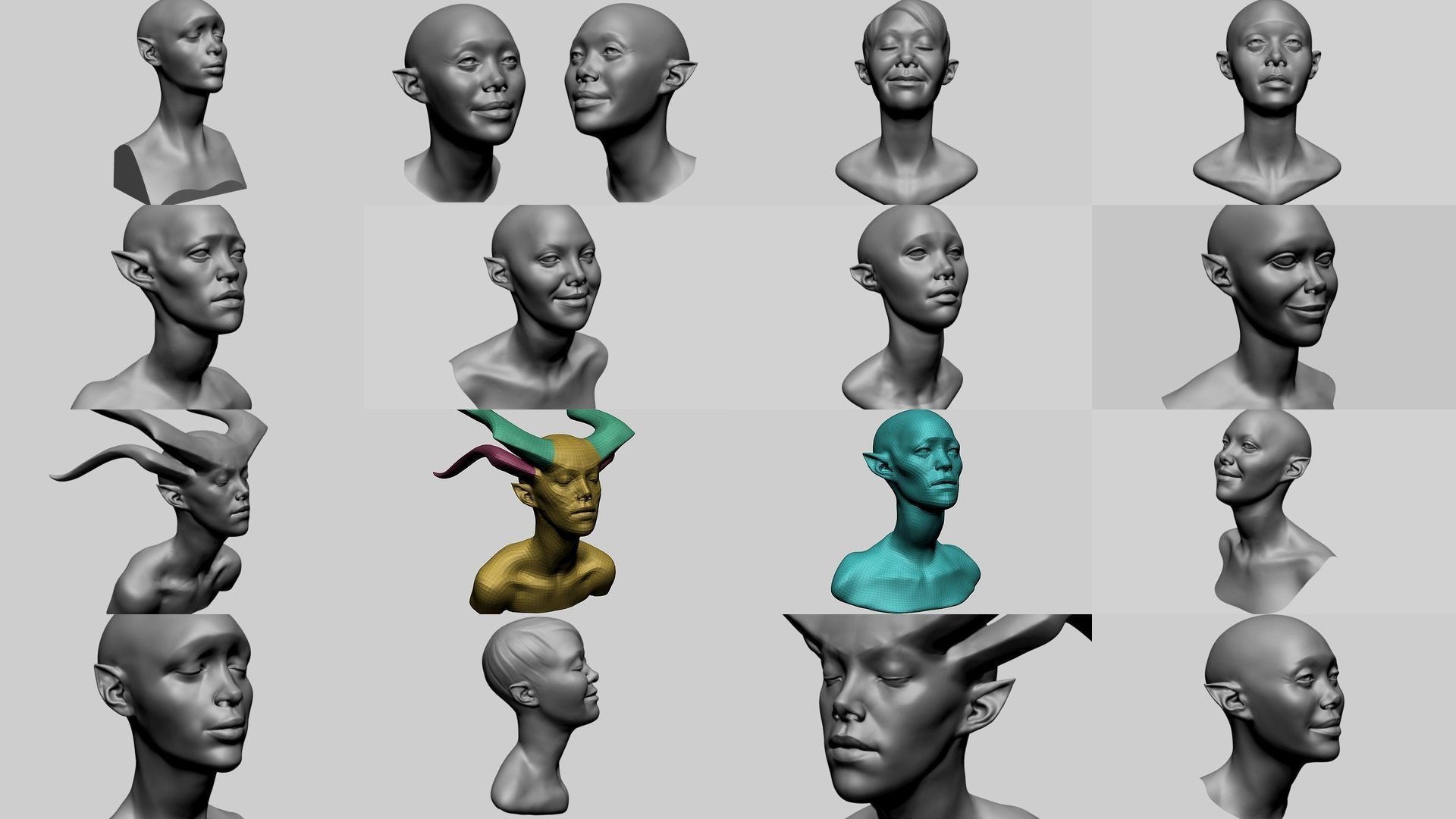 25 Female Head Models 3D Model Collection | CGTrader