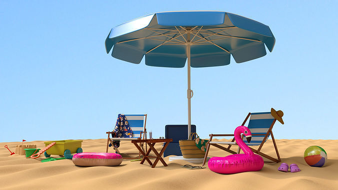 Beach PBR 3D MODEL 3D model | CGTrader