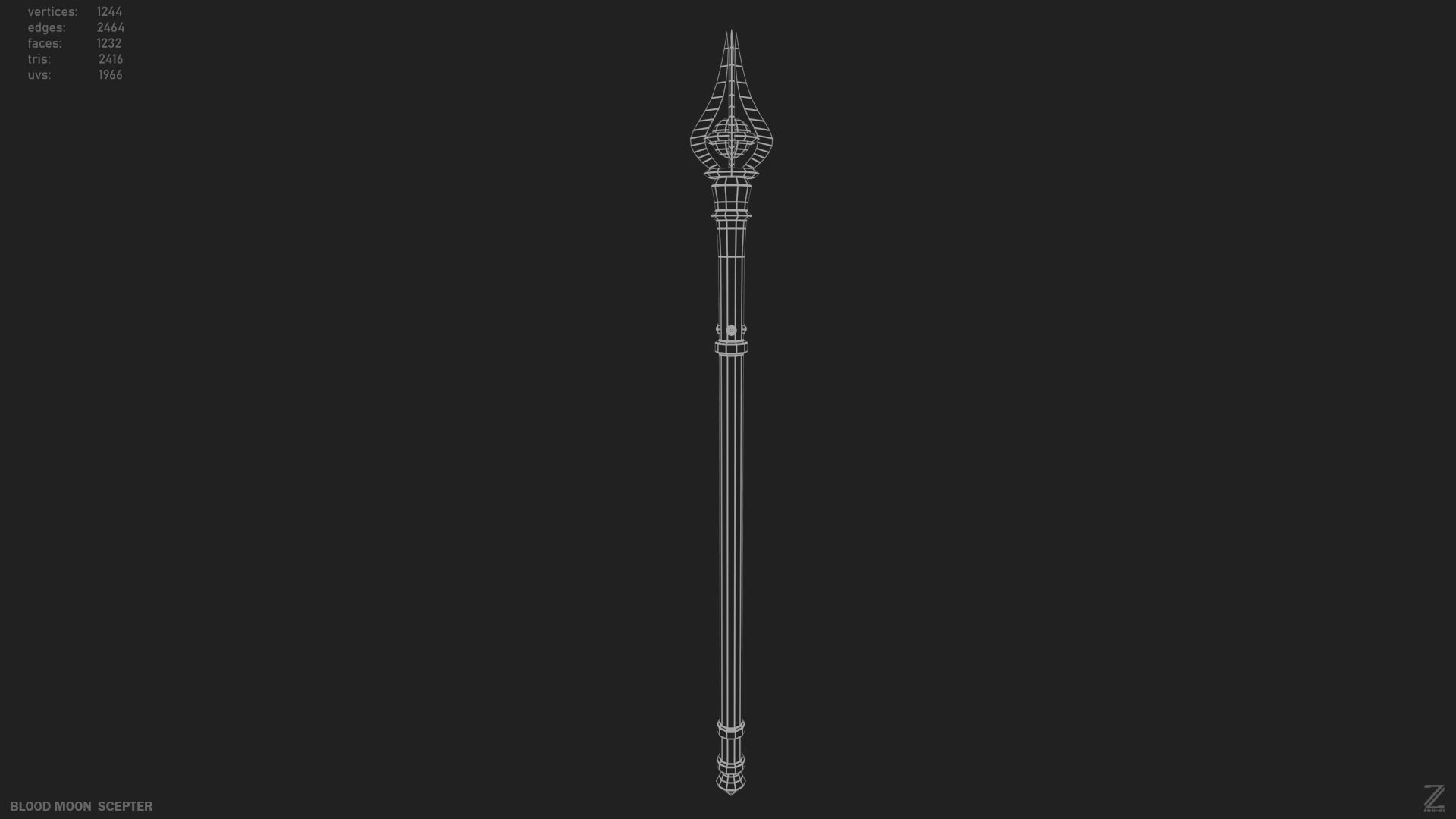 3D model Blood moon scepter VR / AR / low-poly | CGTrader