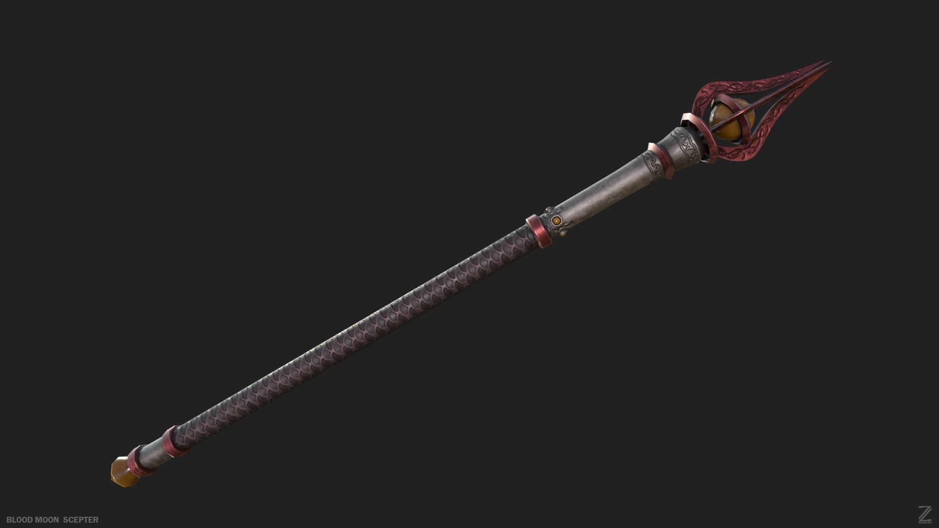 3D model Blood moon scepter VR / AR / low-poly | CGTrader