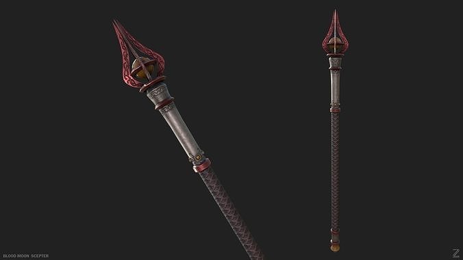 3D model Blood moon scepter VR / AR / low-poly | CGTrader