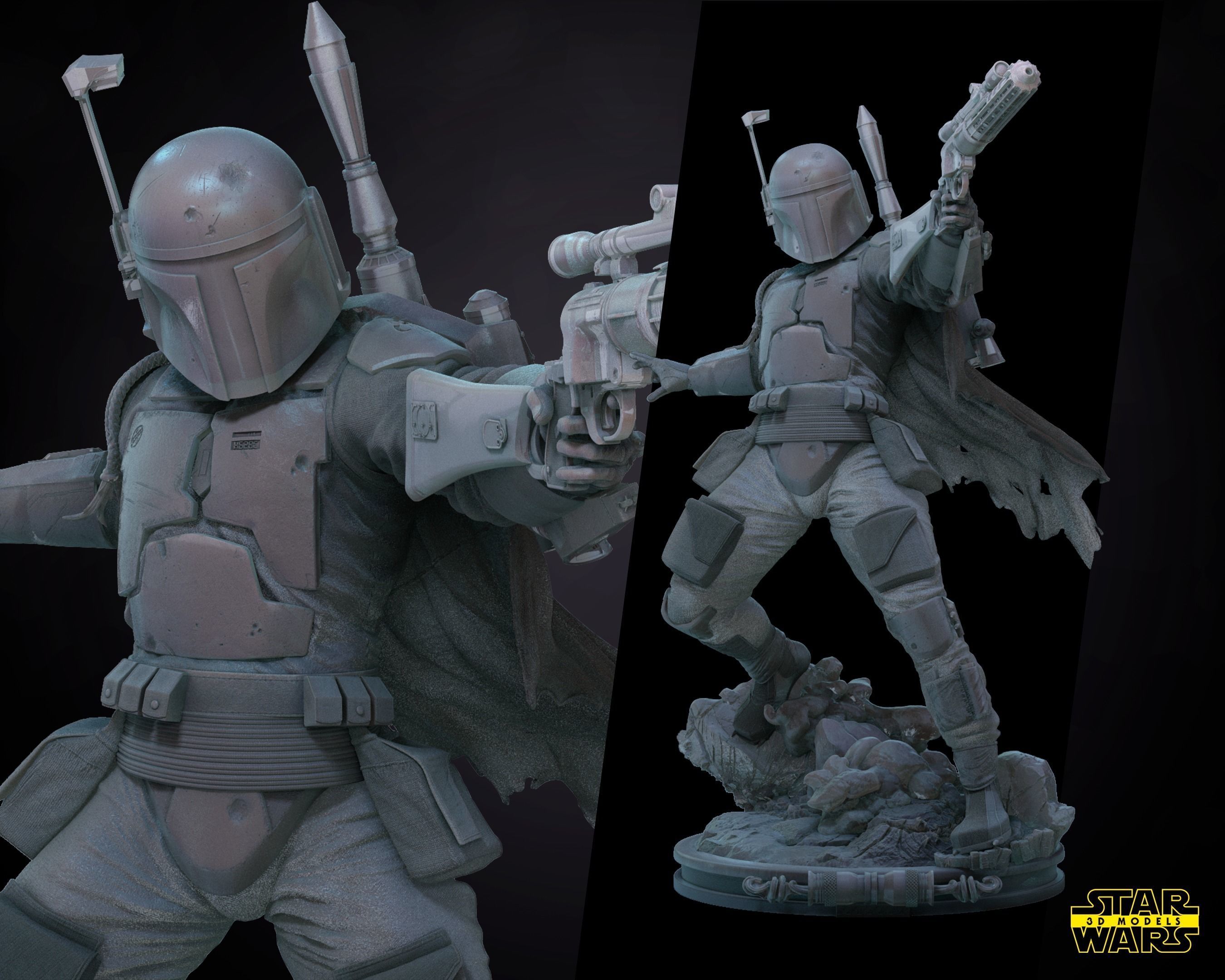 Boba Fett Original Version Sculpture Star Wars 3D Models 3D model 3D ...