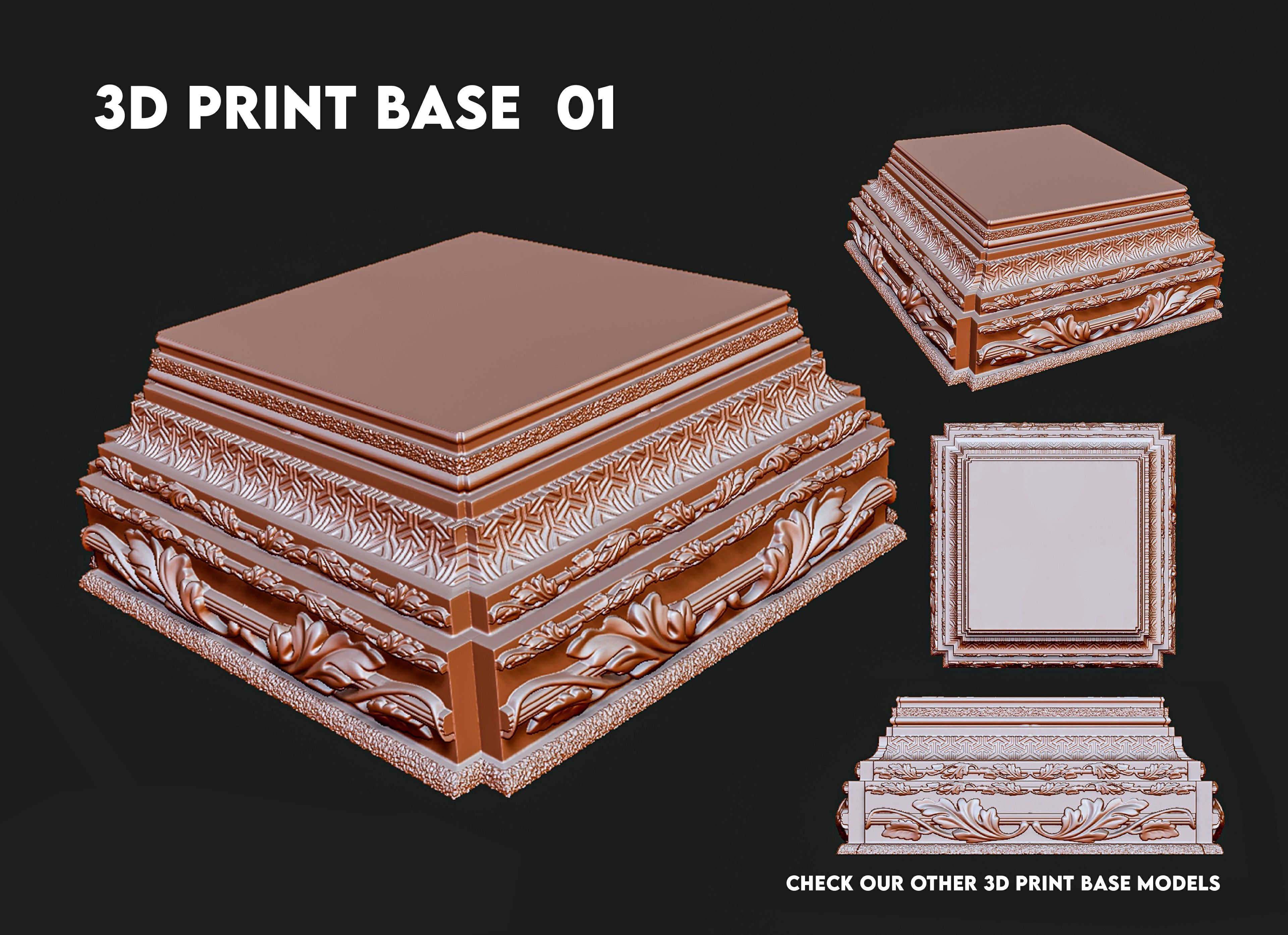 3D Print Base 01 3D model 3D printable | CGTrader