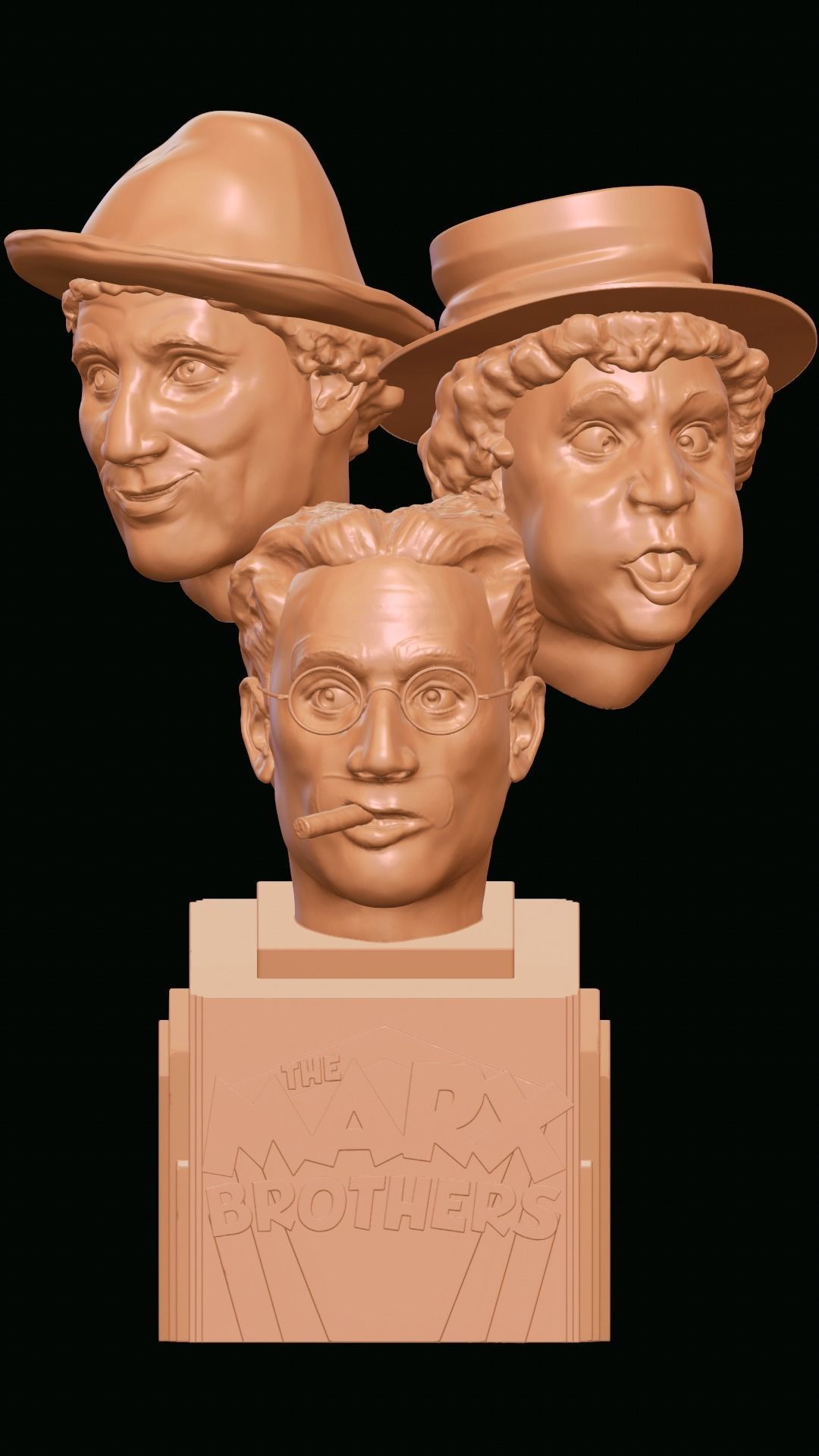 Marx Brothers - 3D sculpture 3D model 3D printable | CGTrader