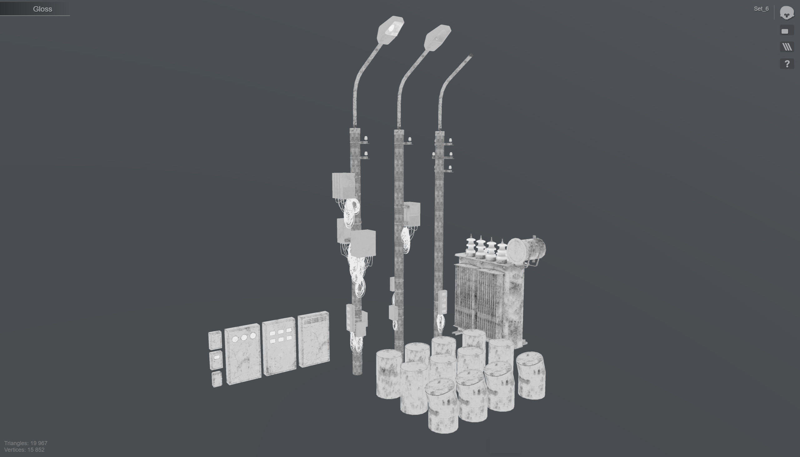 3D model Set of low poly props VR / AR / low-poly | CGTrader