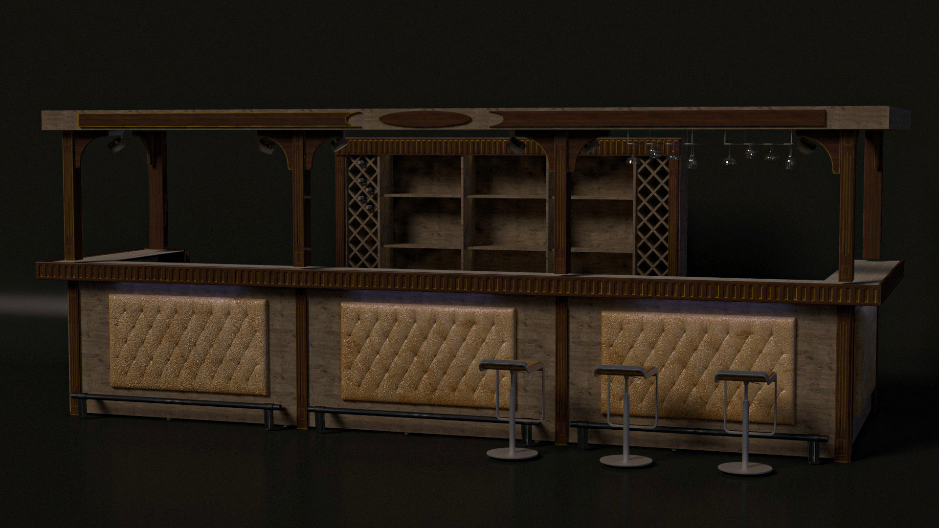 Bar counter 3D model | CGTrader