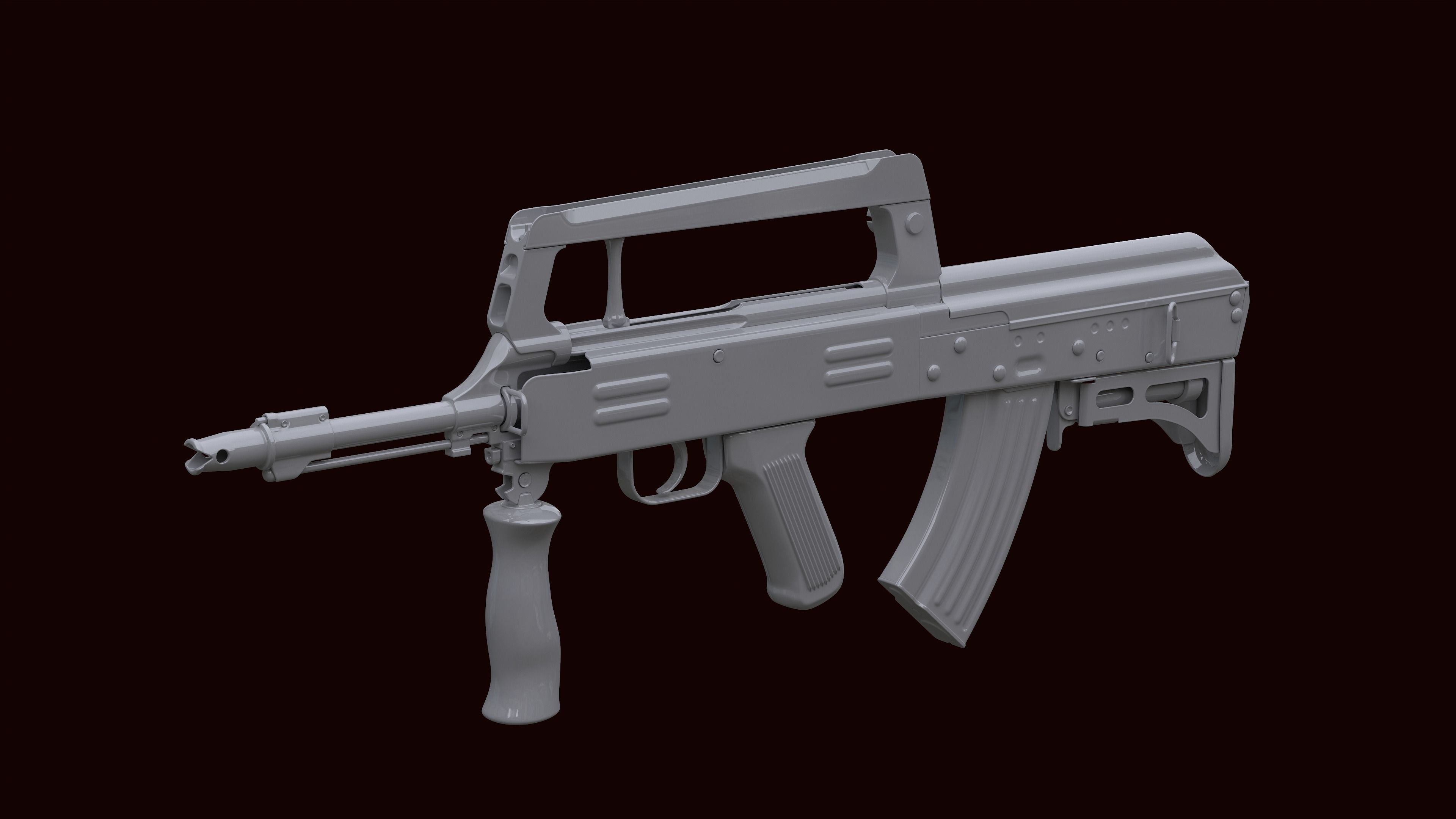 Norinco Type 86s - HighPoly ak rifle free 3D model | CGTrader