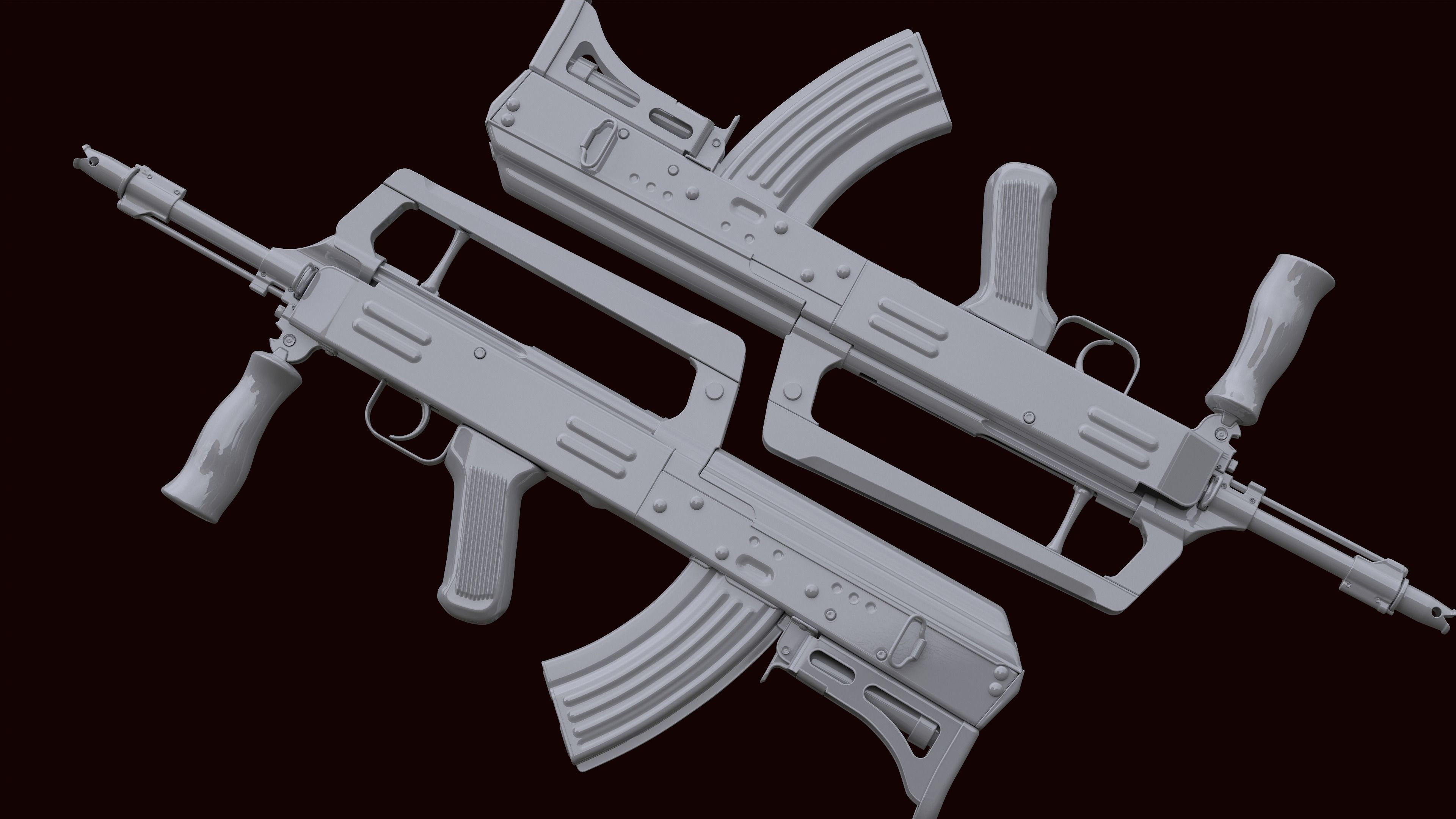 Norinco Type 86s - HighPoly ak rifle free 3D model | CGTrader