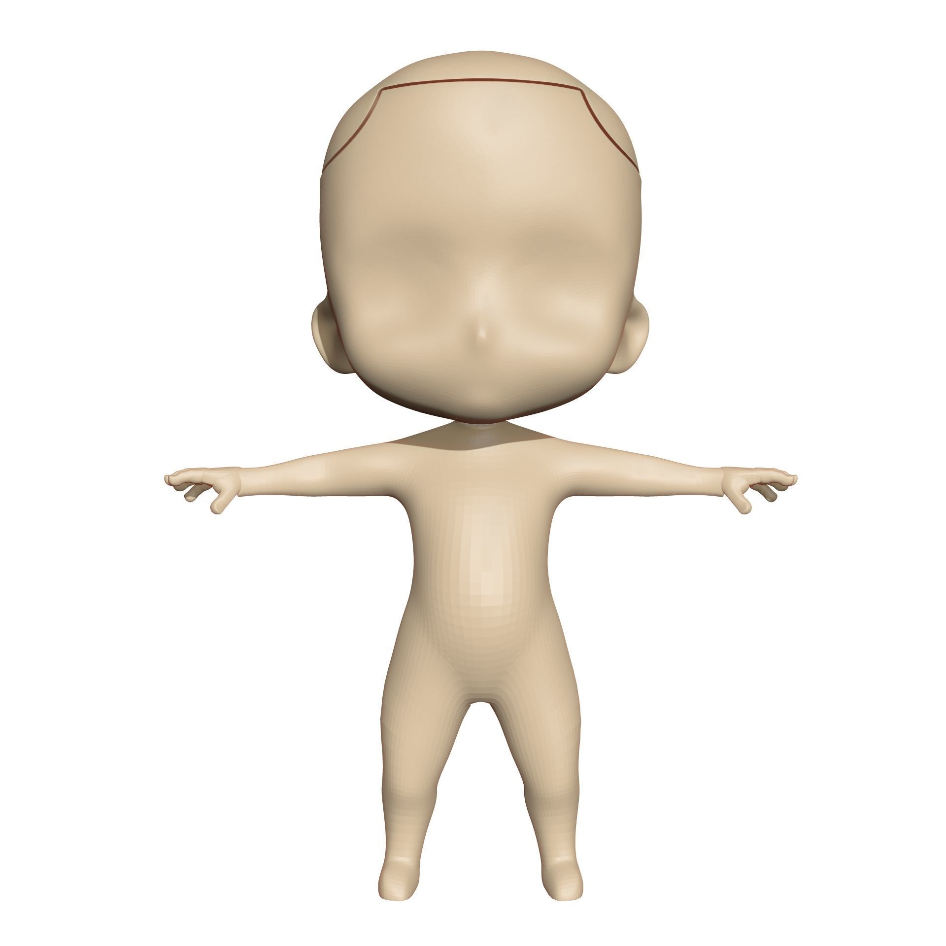 Base Mersh Chibi Male 3D model 3D printable | CGTrader