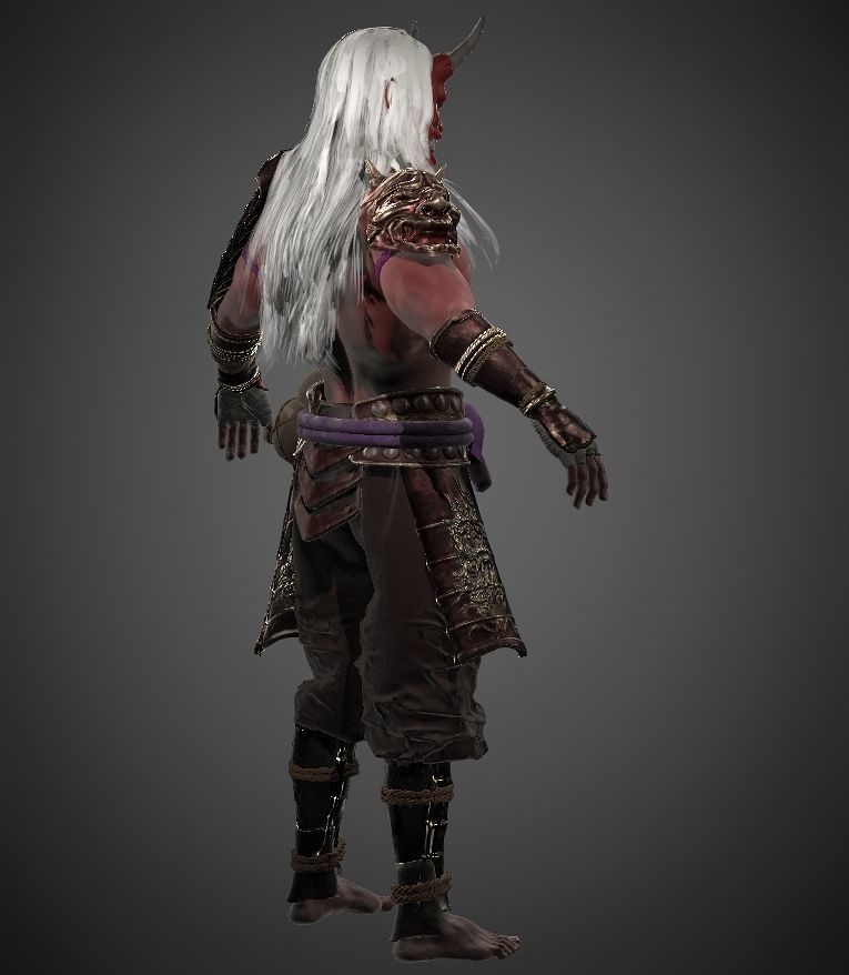 Demon samurai 3D model rigged | CGTrader