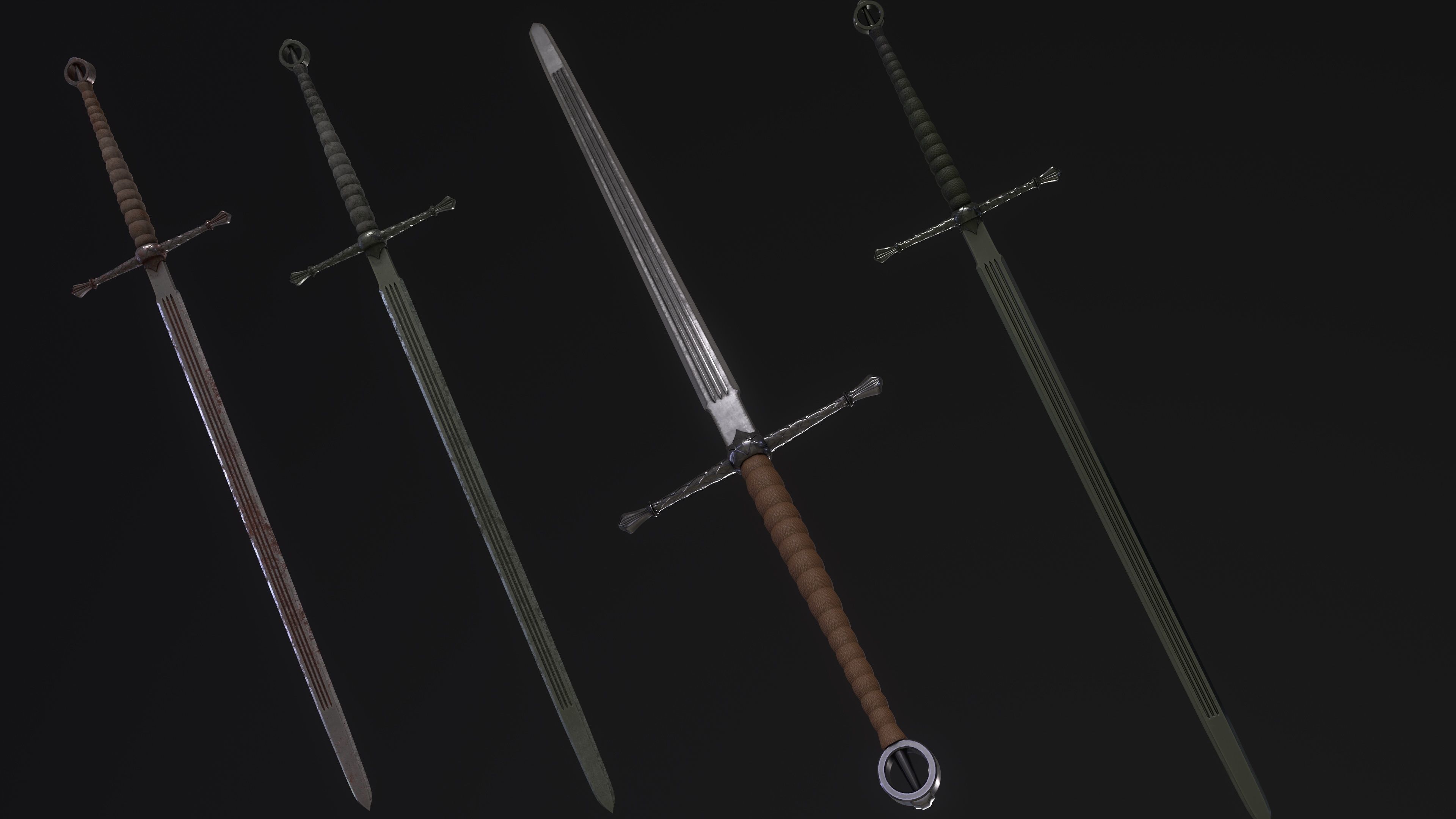 3D model Gallowglass Claymore - A Scottish-Irish Greatsword VR / AR ...