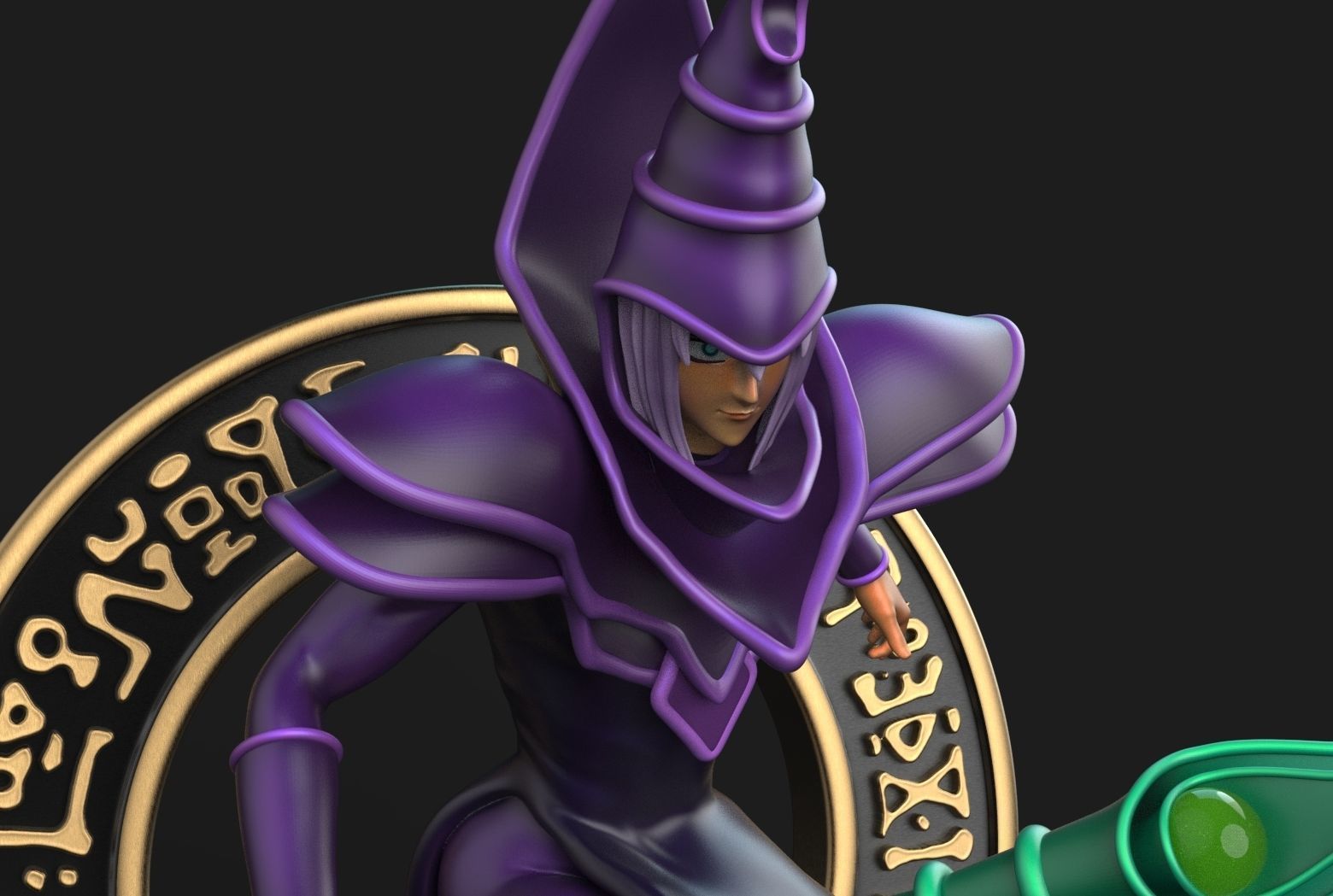 Dark Magician Yugioh 3D Printing model 3D model 3D printable | CGTrader
