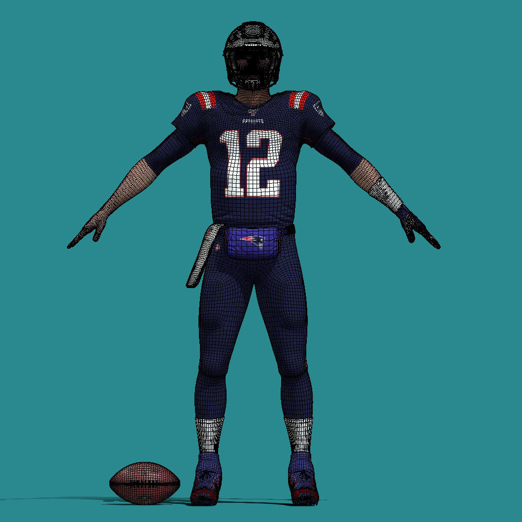 T-P Rigged NFL Tom Brady 3D model animated rigged | CGTrader