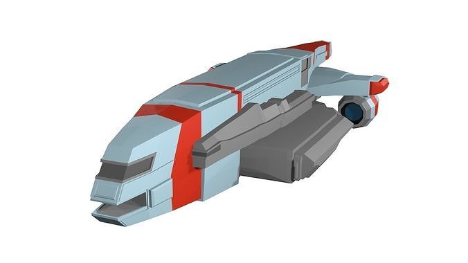 3D model Low-poly spaceship VR / AR / low-poly | CGTrader