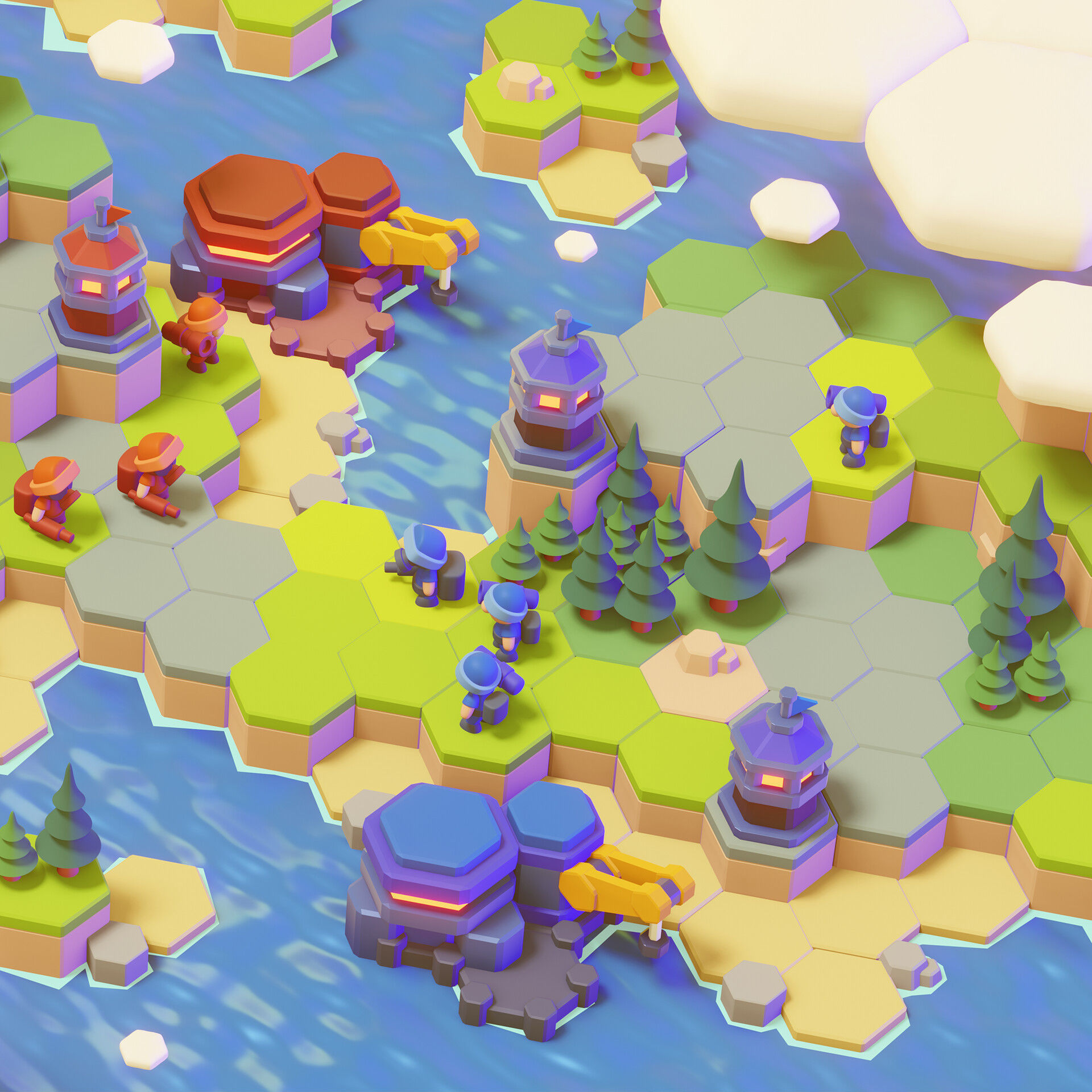 3D model Nature - Tree Pack 02 Stylized 3D Game Assets VR / AR / low ...