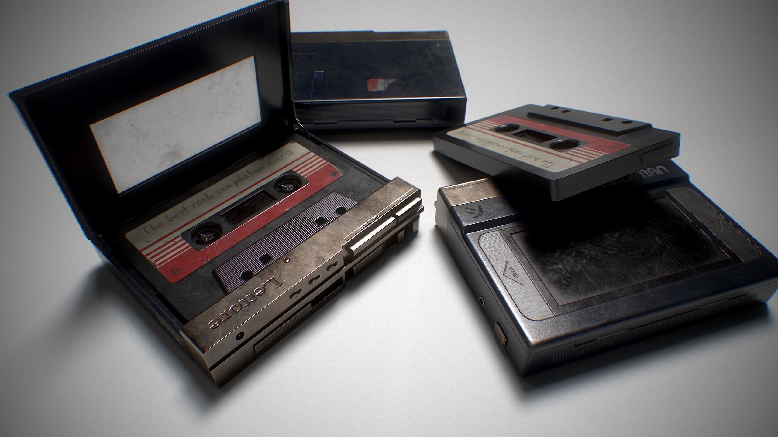 3D model Retro Cassette Player VR / AR / low-poly | CGTrader