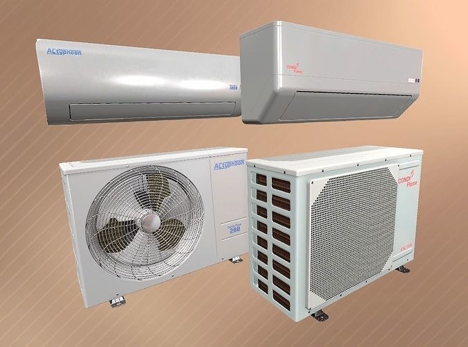 3D model Air Conditioning Unit Set VR / AR / low-poly | CGTrader
