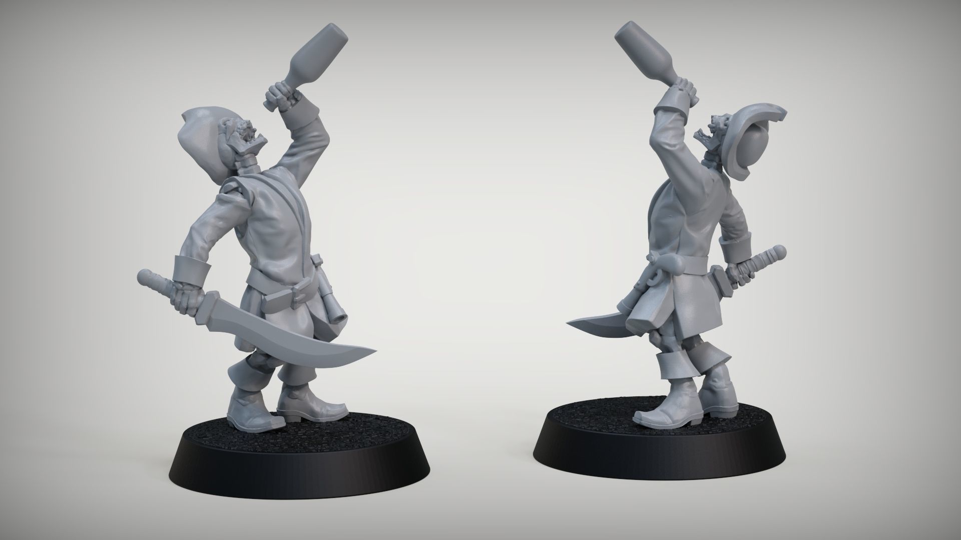 GANG OF SKELETON PIRATES 3D model 3D printable | CGTrader