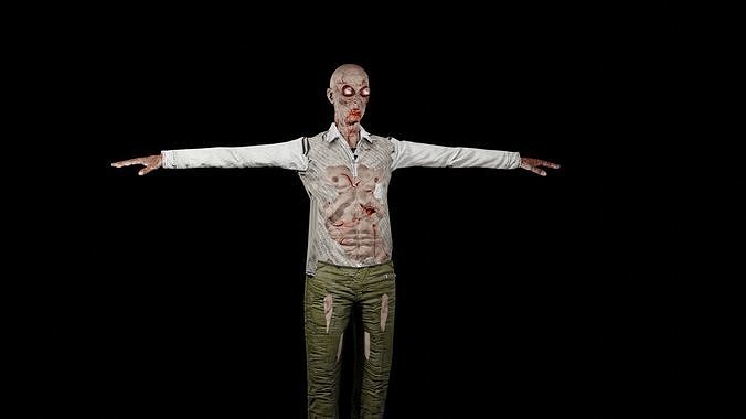 Zombie MALE free VR / AR / low-poly 3D model | CGTrader