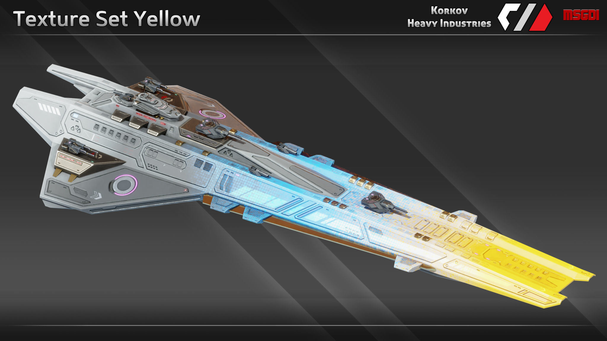 3D model Spaceship Shadowspear Class Battlescruiser VR / AR / low-poly ...