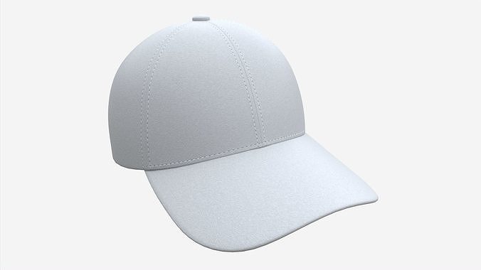 Baseball Cap Fabric Mockup White 3D model | CGTrader