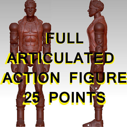 Superboy Articulated Action figure 3D model 3D printable | CGTrader