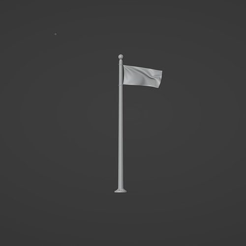 Flag with Pole 3D model 3D printable | CGTrader
