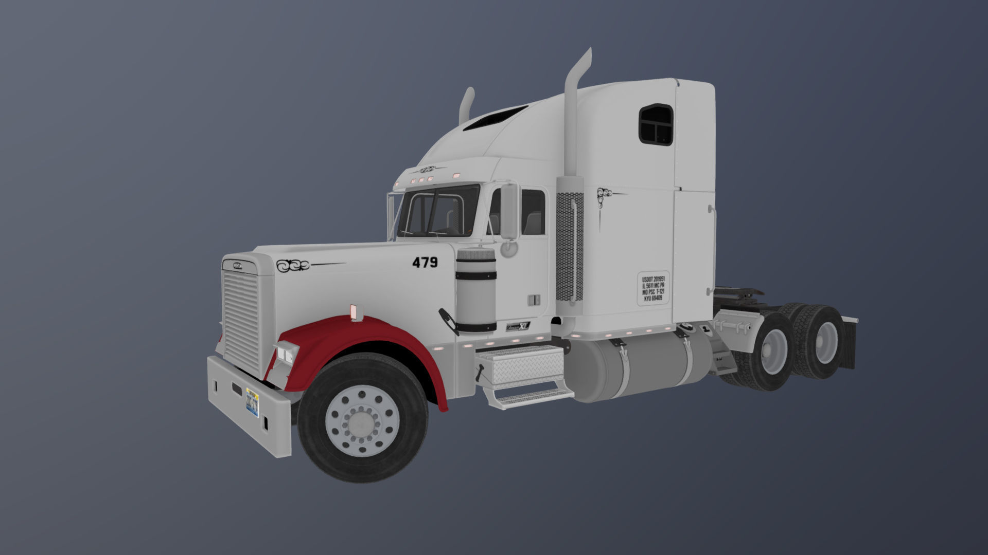 3D model Freightliner Classic XL semitruck VR / AR / low-poly | CGTrader