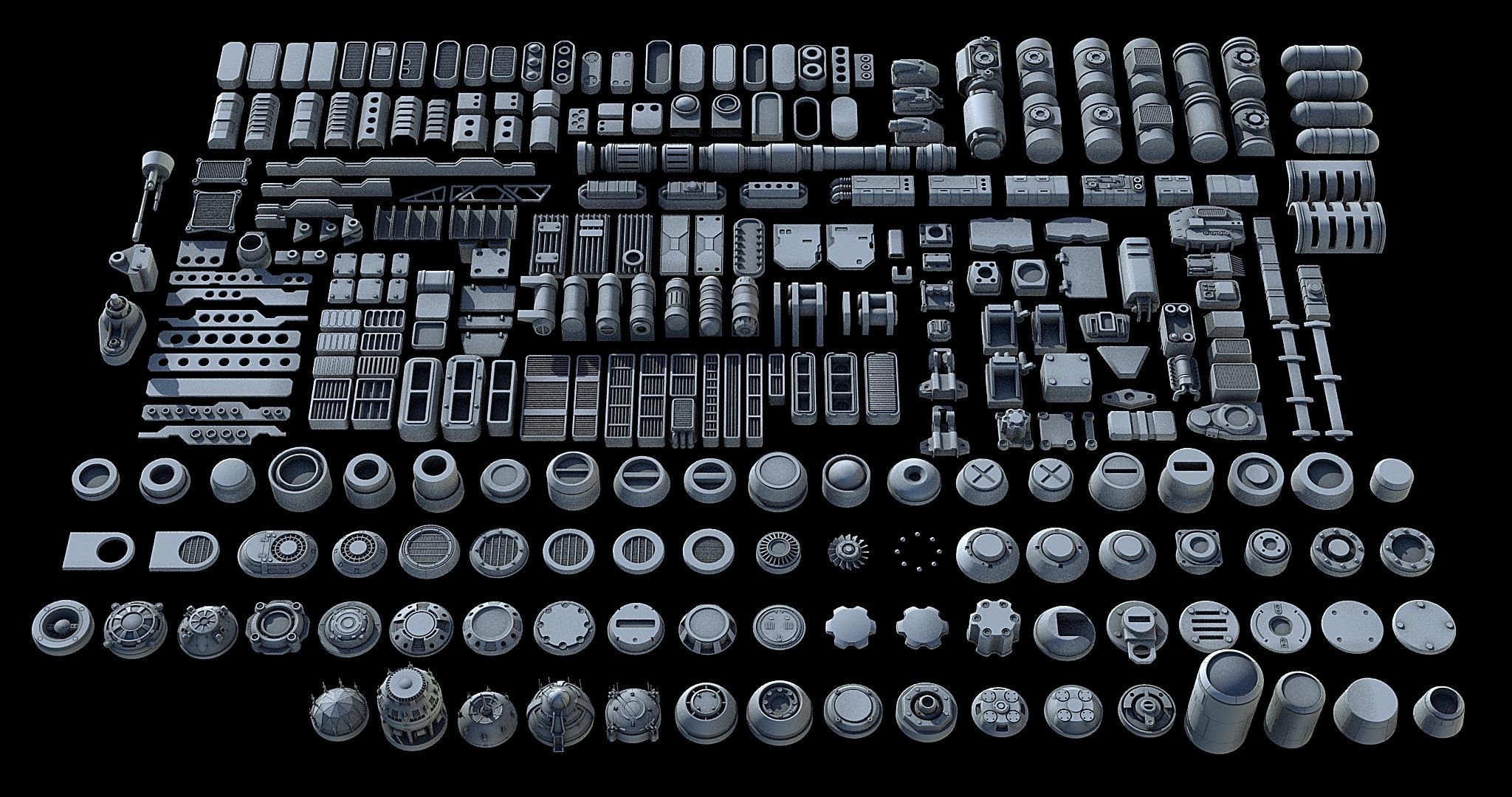 Sci-Fi KitBash and Props Pack Part one 3D model | CGTrader