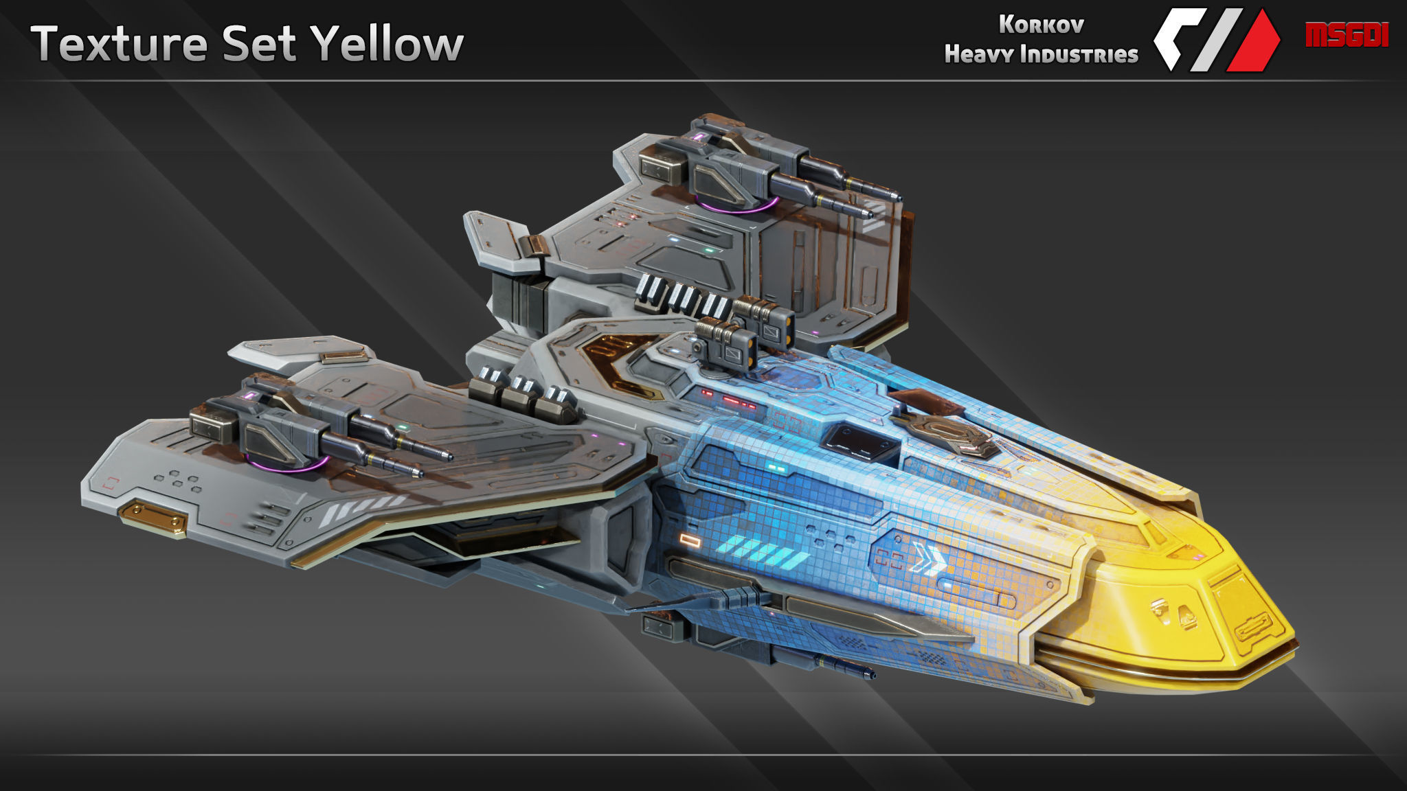 3D model Spaceship Hellion Class Frigate VR / AR / low-poly | CGTrader