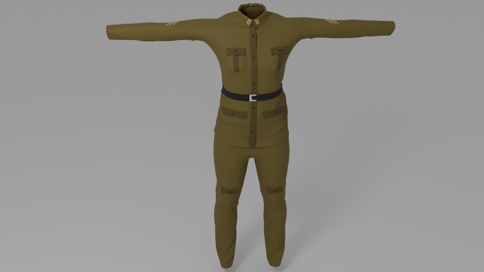 3D model WW2 Soldier Uniform VR / AR / low-poly | CGTrader