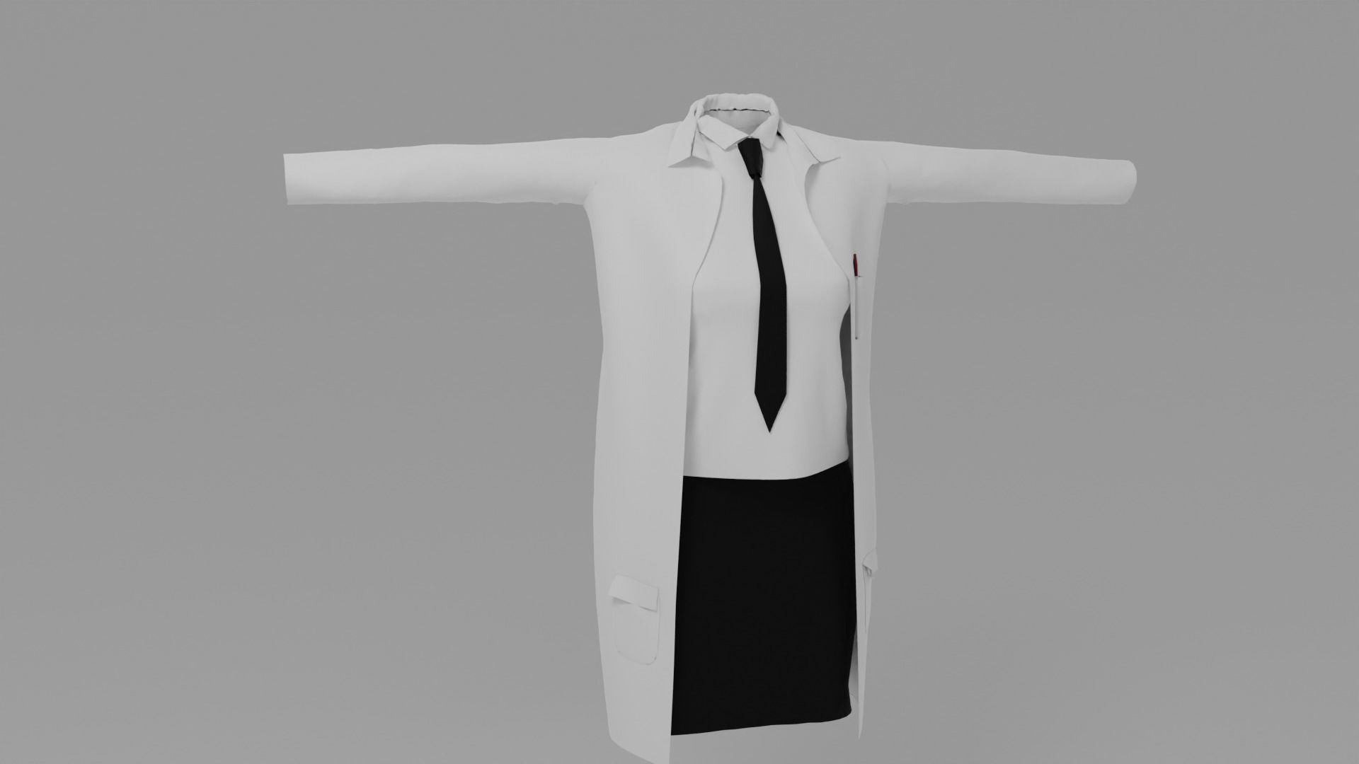 3D model Scientist Woman Outfit VR / AR / low-poly | CGTrader