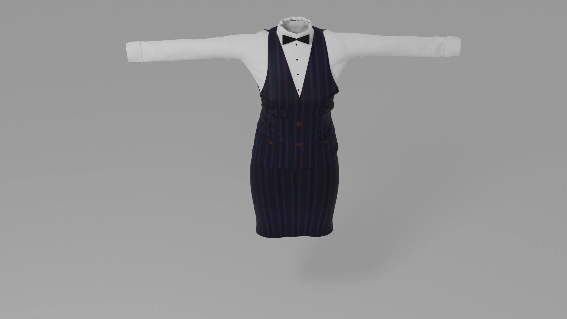 3D model Servant Woman Uniform VR / AR / low-poly | CGTrader
