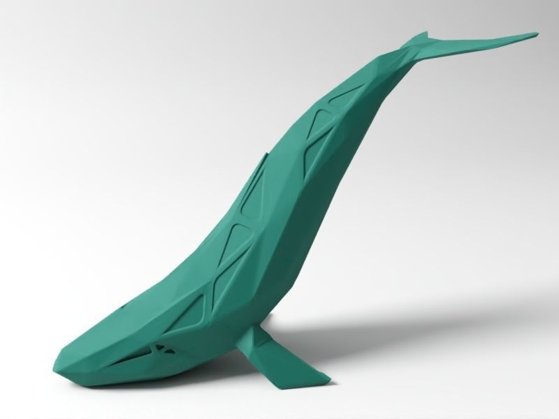 Poly Blue Whale 3D model 3D printable | CGTrader