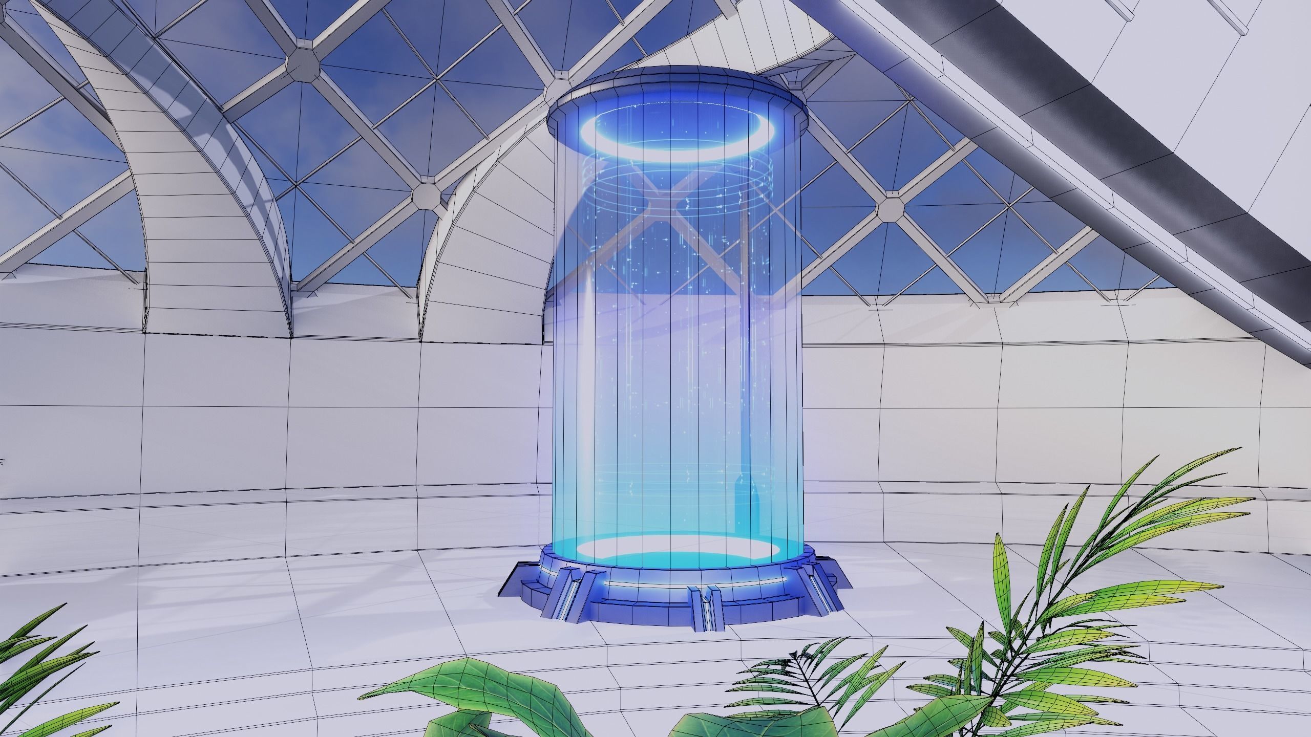 Sci Fi Exhibition Hall Interior 3D model | CGTrader