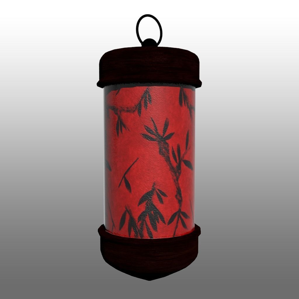 Painted-bamboo Paper Lantern 3D model | CGTrader