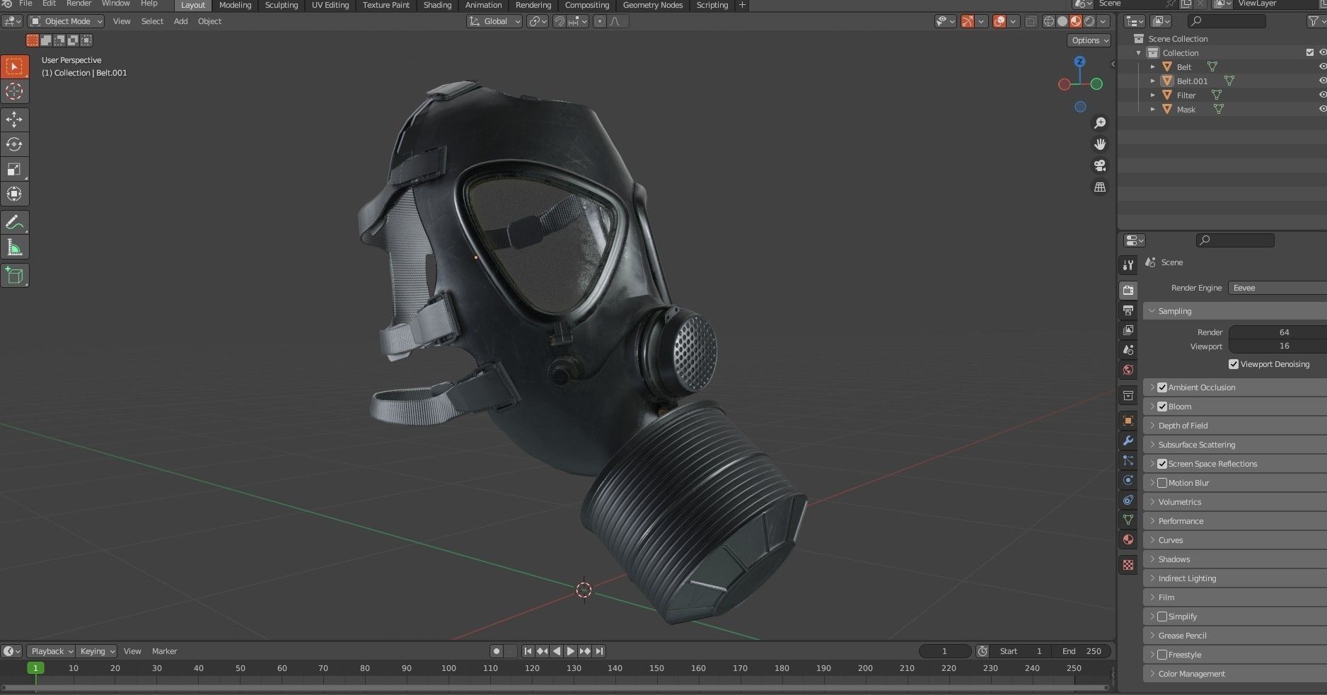 3D model Gas Mask 2 M85 VR / AR / low-poly | CGTrader