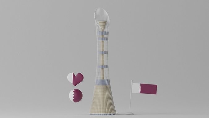 3D model Aspire Tower Qatar Doha Landmark 2 VR / AR / low-poly | CGTrader