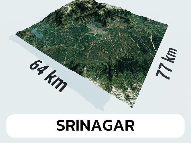 Srinagar India City Landscape 3D Model 3D model | CGTrader