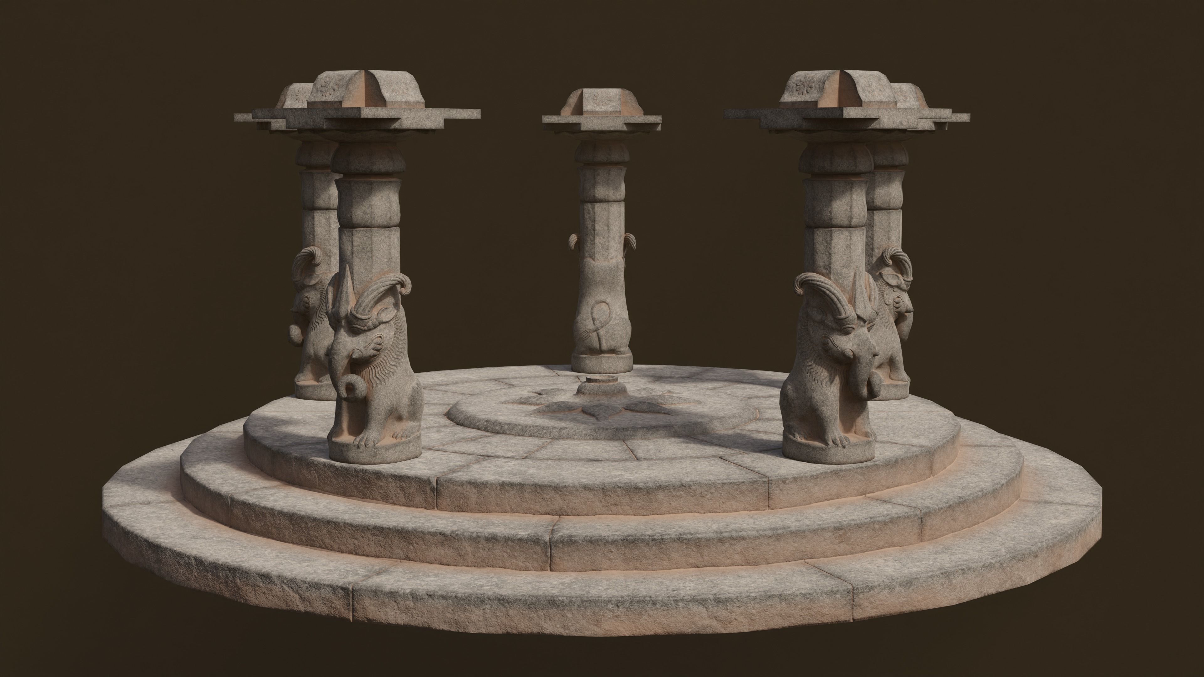 3D model Stone Pillar Design 01 VR / AR / low-poly | CGTrader