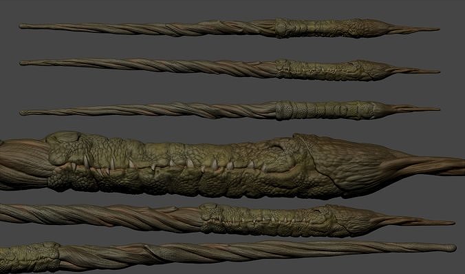 Crocodile Magic Wand 3D model 3D printable | CGTrader