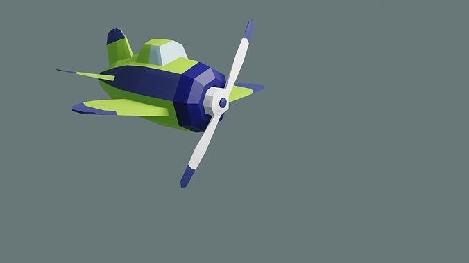 3D model Lowpoly Basic Airplane VR / AR / low-poly | CGTrader