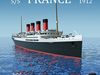 Print ready SS FRANCE ocean liner 1912 - full hull and waterline 3D ...