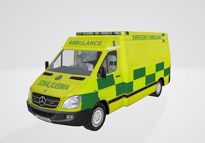 3D model Low Poly UK Ambulance VR / AR / low-poly | CGTrader