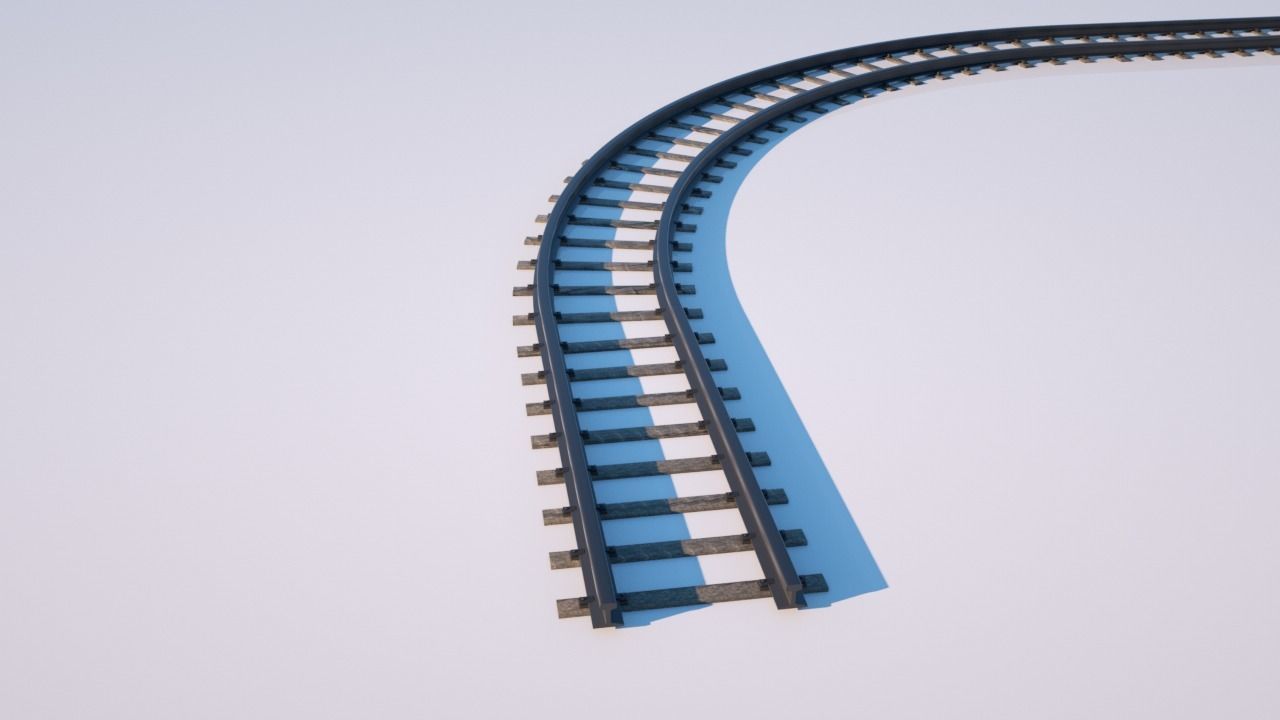 railway train track free 3D model | CGTrader