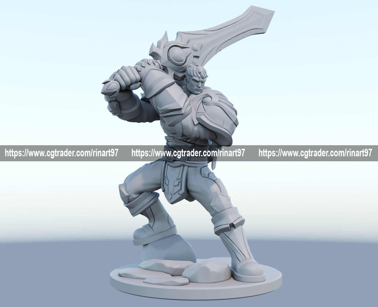garen 3D print model from League of Legends 3D model 3D printable ...