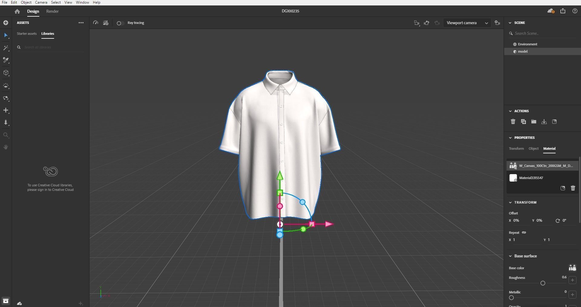 Short Sleeve Oversize Shirt Design 3D model | CGTrader