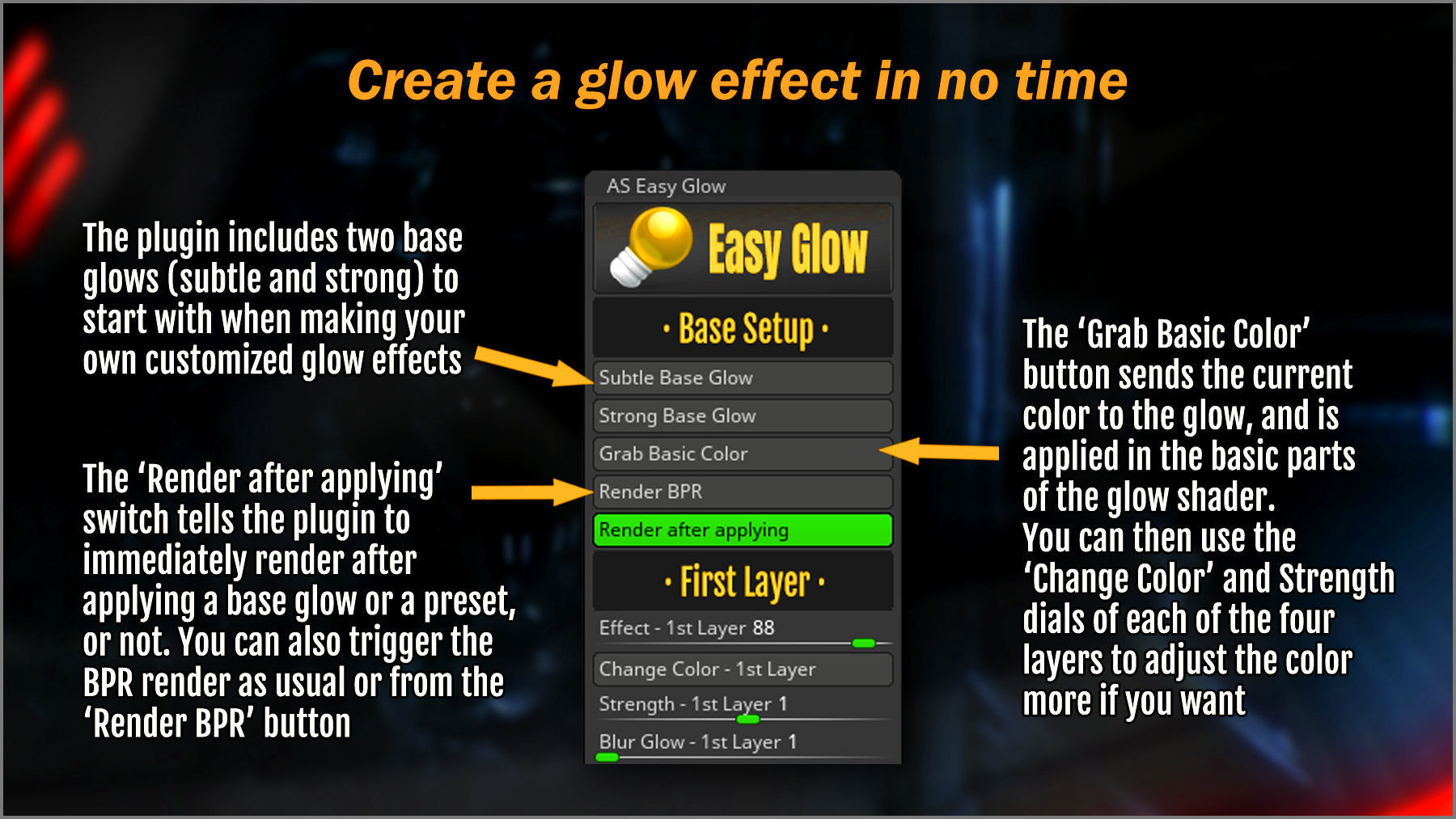 Easy Glow ZBrush Plugin 3D model | CGTrader